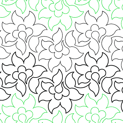 Fresh Flowers - Digital - Quilts Complete - Longarm Continuous Line ...
